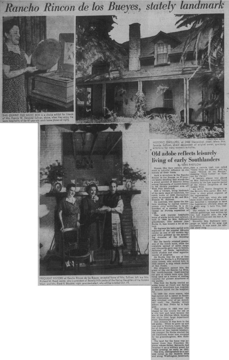 Don José de Arnaz’ Los Angeles County Ranch – Cheviot Hills History